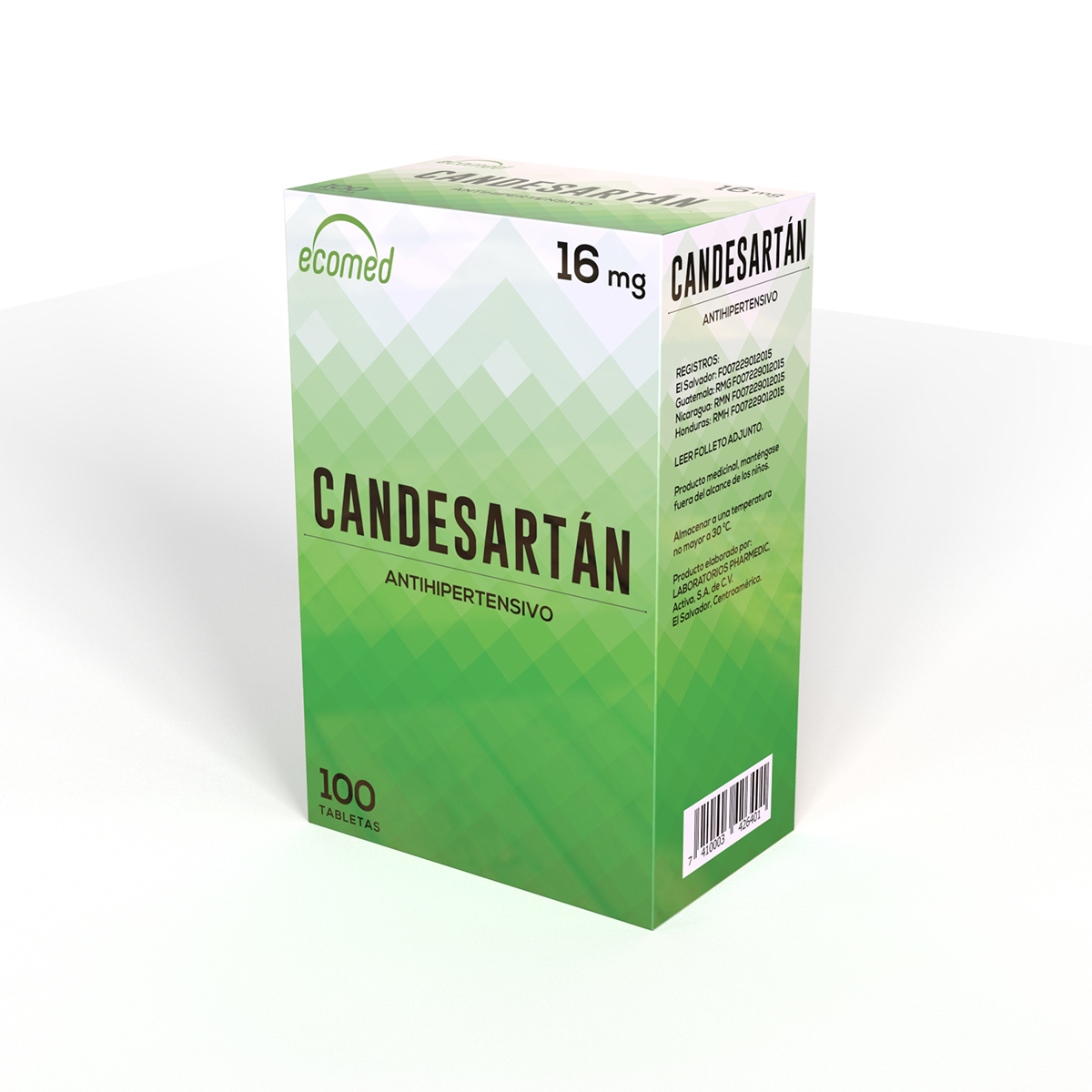CANDESARTAN ECOMED 16MG X 100 TABLETAS - Farmacias San Nicolás