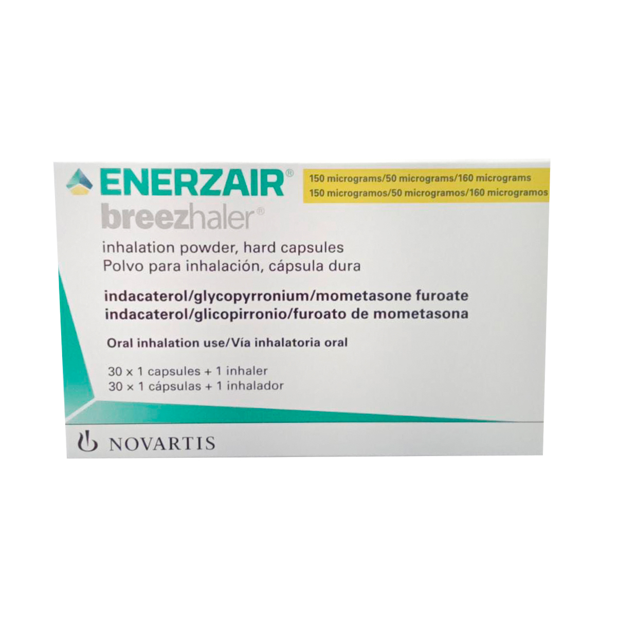ENERZAIR BREEZHALER X 30 CAPSULAS + INHALADOR - Farmacias San Nicolás