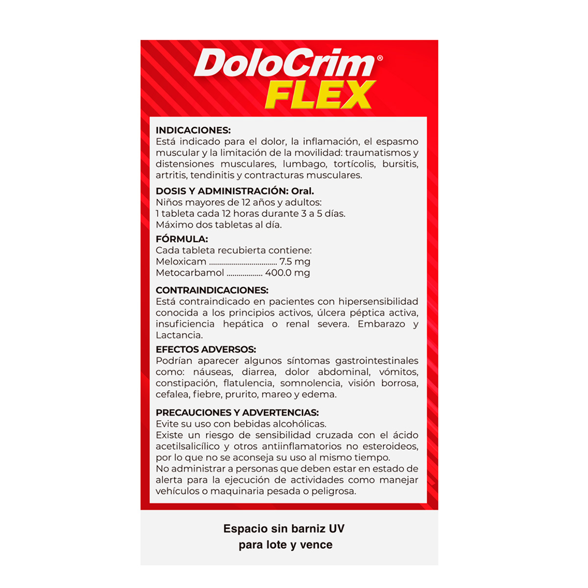 DOLOCRIM FLEX X 1 SOBRE DE 2 TABLETA - Farmacias San Nicolás
