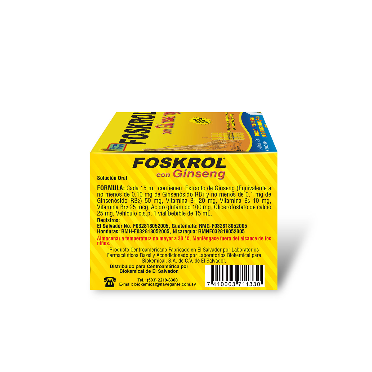 FOSKROL CON GINSENG X 15 VIALES BEBIBLES - Farmacias San Nicolás