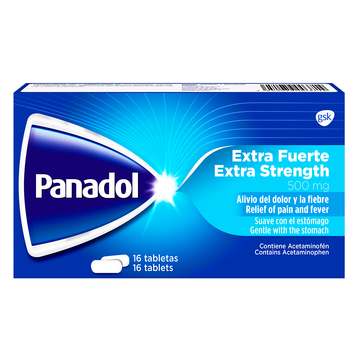 PANADOL EXTRA FUERTE 500MG X 16 TABLETAS - Farmacias San Nicolás