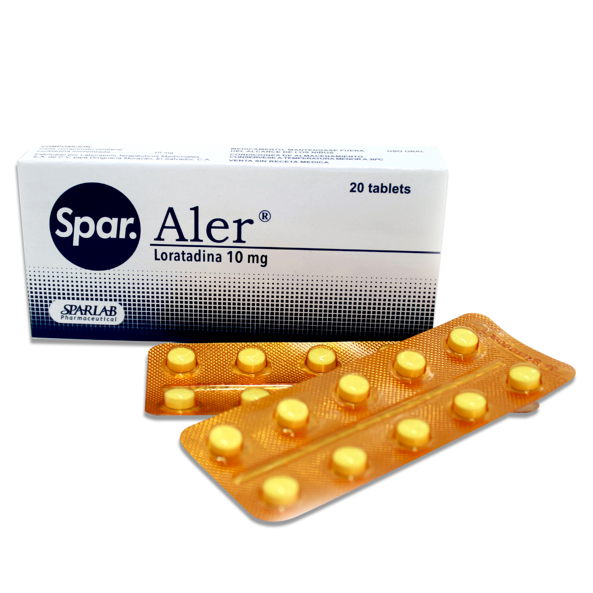 SPAR ALER 10MG X 20 TABLETAS - Farmacias San Nicolás